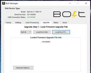 BOLT Manager ユーザーガイド (PC版) | 製品のファームウェアダウンロード | 株式会社キャムキャスト7